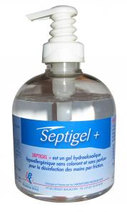 septigel + flacon pompe 500 ml gel hydroalcoolique | Soprolux